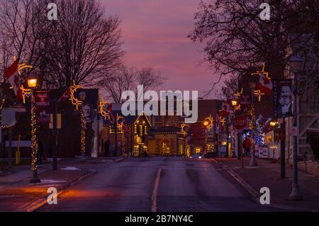 UNIONVILLE, GREATER TORONTO, CANADA - 12 22 2019: Sunset view along ...