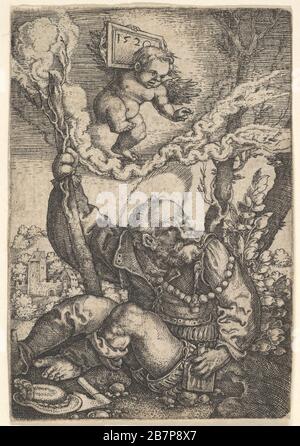 St. Christopher, early 16th century, Engraving, Sheet: 2 11/16 × 1 7/8 ...
