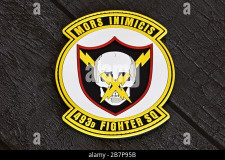 USAF 493d “Grim Reapers” Squadron PVC Patch Stock Photo - Alamy