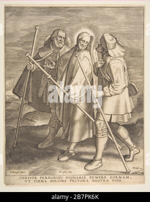 Christ with three disciples Stock Photo - Alamy
