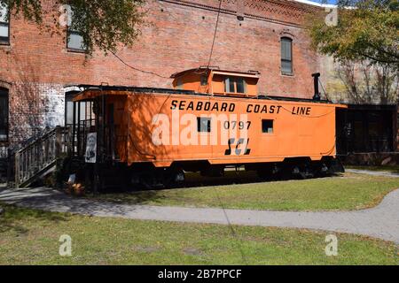 An old Seaboard Coast Line Caboose that has been turned into a Underground Railroad Museum in ...