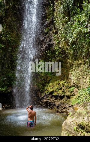 Caribbean, St Lucia, Toraille Waterfall Stock Photo - Alamy