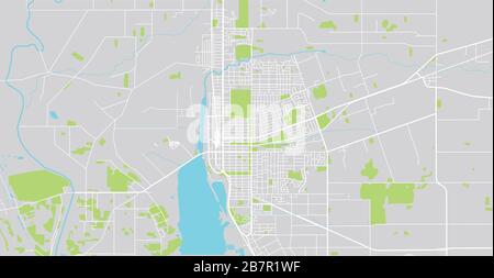 Urban vector city map of Invercargill, New Zealand Stock Vector Image ...