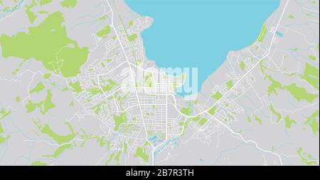 Urban vector city map of Rotorua, New Zealand Stock Vector Image & Art ...
