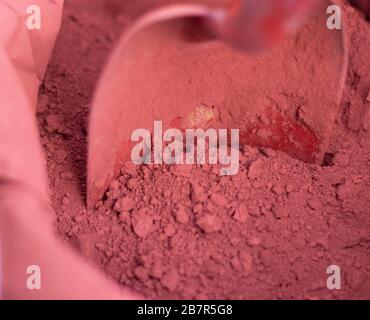 Close-up of powder brush with wooden handle on white background Stock ...