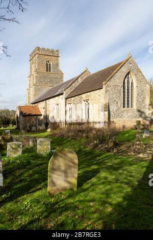 Historic village parish church, Bedfield, Suffolk, England, UK Stock ...