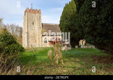Historic village parish church at Washbrook, Suffolk, England, UK Stock ...