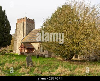 Historic village parish church at Washbrook, Suffolk, England, UK Stock ...