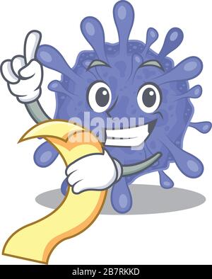 cartoon character of biohazard viruscorona holding an ice cream Stock ...
