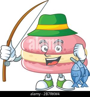 Fishing macaron character cartoon style Stock Vector Image & Art - Alamy