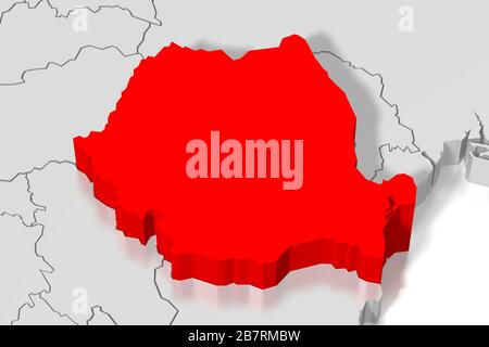Romania Infographics Map Illustration Stock Photo - Alamy