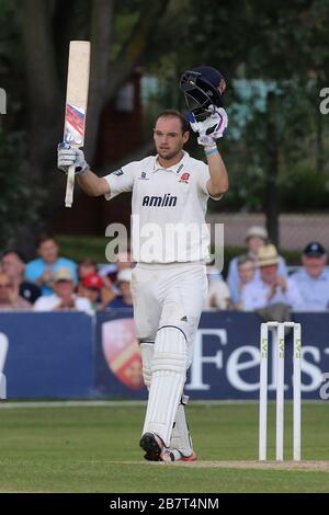 Nick Browne of Essex celebrates scoring a double century, 200 runs ...