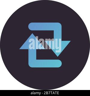 arows reload sign block style icon Stock Vector Image & Art - Alamy