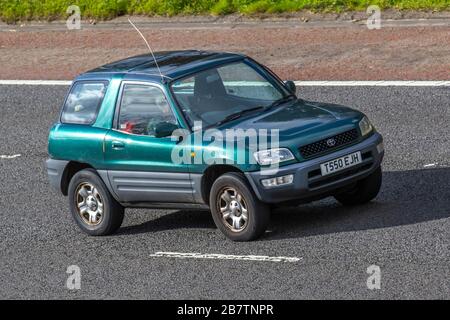 1999 90s nineties green Toyota Rav-4 GX, SUV Petrol 1998 cc; UK ...