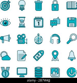 bundle of miscelaneous set icons Stock Vector Image & Art - Alamy