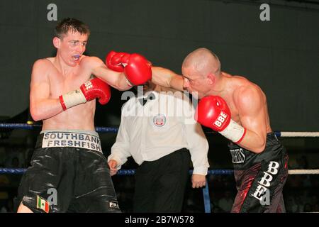 Rob Jeffries defeats Peter McDonagh in a Lightweight boxing contest at ...