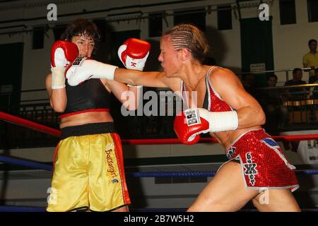Laura Saperstein (red shorts) defeats Borislava Goranova in a Super ...
