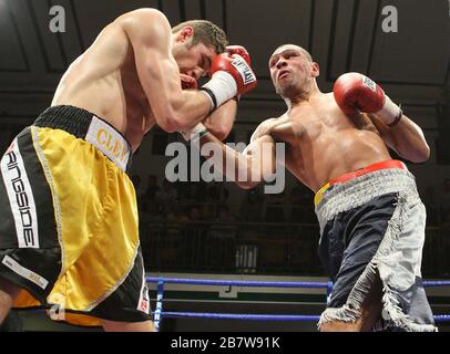 Nathan Cleverly (yellow/black shorts) defeats Courtney Fry in a Light ...