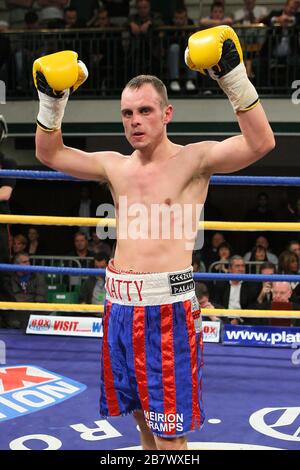 Matty Tew (red/blue shorts) defeats Robin Deakin in a Light ...