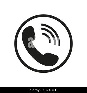 Call vector icon. Noisy phone. Flat call symbol. Isolated on white ...