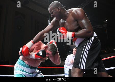 Damian Campbell (black shorts) draws with Colin Kenna in a Heavyweight ...