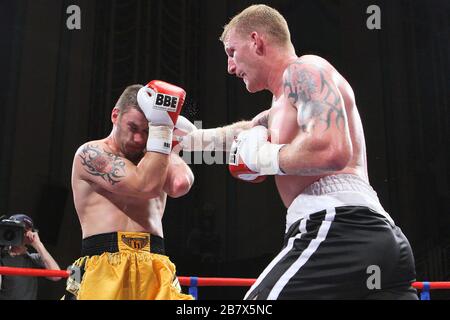 Tom Dallas (black shorts) defeats Zack Page (red shorts) in a ...