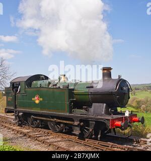 5600 class steam locomotive 5637 preparing to pull a passenger train ...