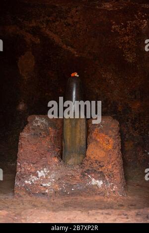 Aravalem/Harvalem Caves, Goa/India- March 10 2020: Protected heritage ...