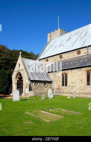 Old Hunstanton parish church, Norfolk, England UK English medieval ...