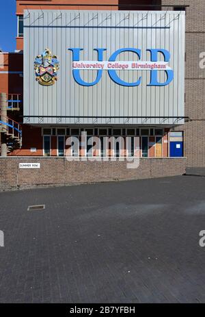 The University College Birmingham buildings, Birmingham city centre UK ...