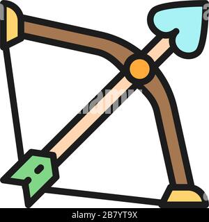 Vector illustration with cupid archery. Love symbol. Valentine's Day ...