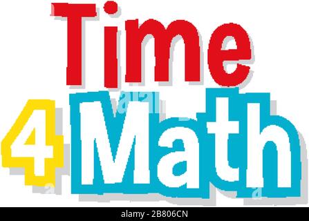 Font design for word math time with teacher and students in classroom ...