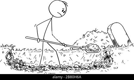 Man digging grave Stock Vector Image & Art - Alamy