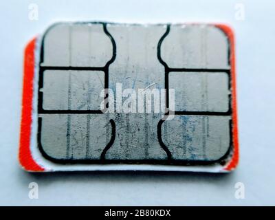 A picture of sim card with Selective focus Stock Photo - Alamy