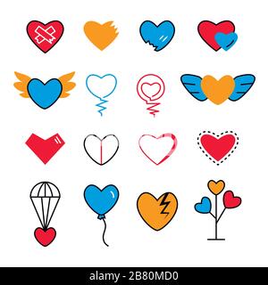 Trendy modern flat vector set icons with speech bubbles. Talk balloon ...
