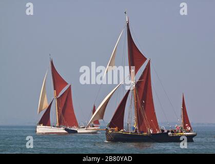 Thames sailing barges Mirosa and Reminder Stock Photo - Alamy