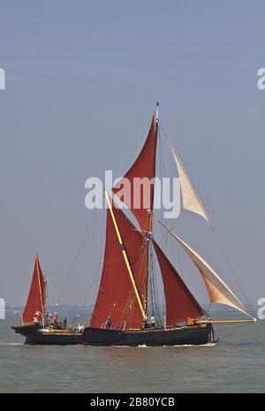 The Thames sailing barge Mirosa in full sail Stock Photo - Alamy