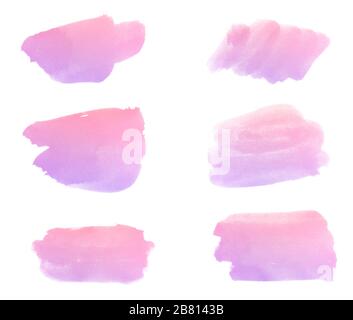 Beautiful set of colorful brushes Stock Photo - Alamy