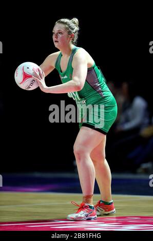 Celtic Dragons' Paige Kindred during the Vitality Netball Super League ...