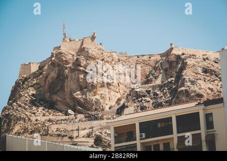 Castillo De Santa Barbara, Mount Benacantil, Alicante, Spain, Europe ...