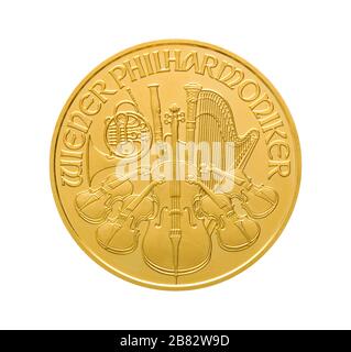 Austrian Gold Coin, Vienna Philharmonic, 1Ounce, 999, 9 Gold Stock ...