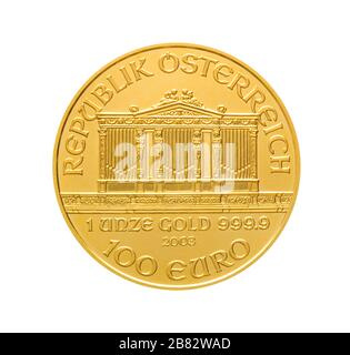 Austrian Gold Coin, Vienna Philharmonic, 1Ounce, 999, 9 Gold Stock ...