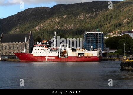 Research and seismic vessel Fugro Meridian at Festningskaien, in the ...