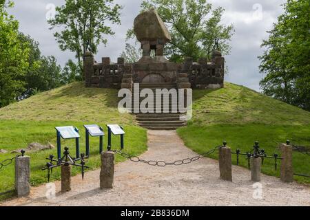 Historical "Dusenddüwelswarf" or Thousand Devils Hill, commemorating ...