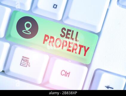 Conceptual hand writing showing Property News. Business photo text ...