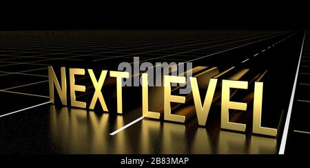 Next level concept, road - 3D rendering Stock Photo - Alamy