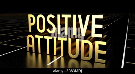 Positive attitude concept, road - 3D rendering Stock Photo - Alamy