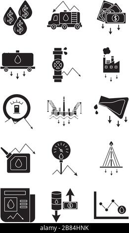 set of icons oil price, infographic vector illustration design Stock ...