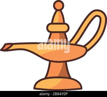 Ramadan kettle fill style icon design, Islamic muslim religion culture ...