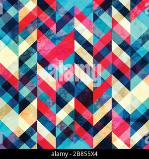 zigzag seamless pattern with grunge effect Stock Vector Image & Art - Alamy